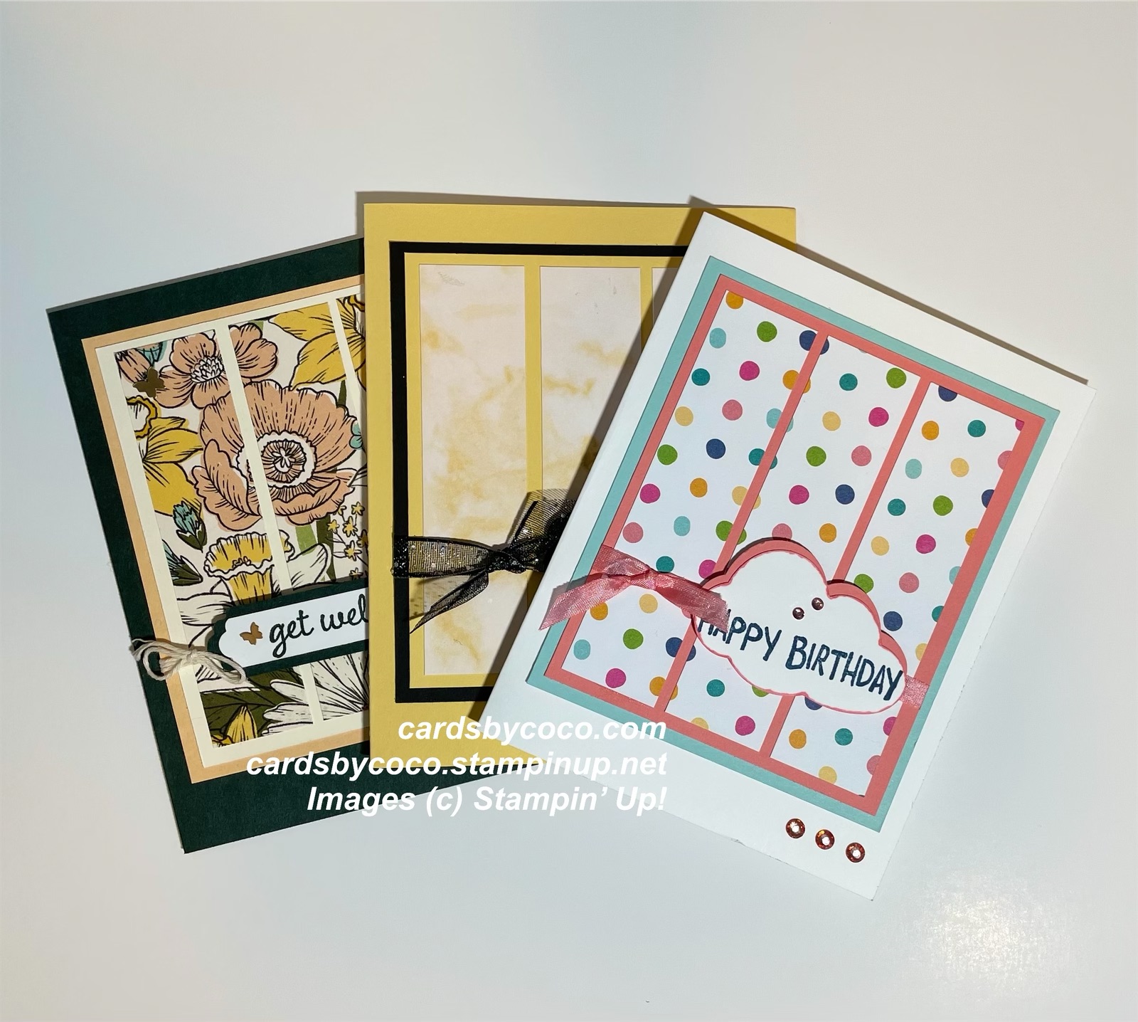Polka Dot Three-Panel Birthday Card - cardsbycoco