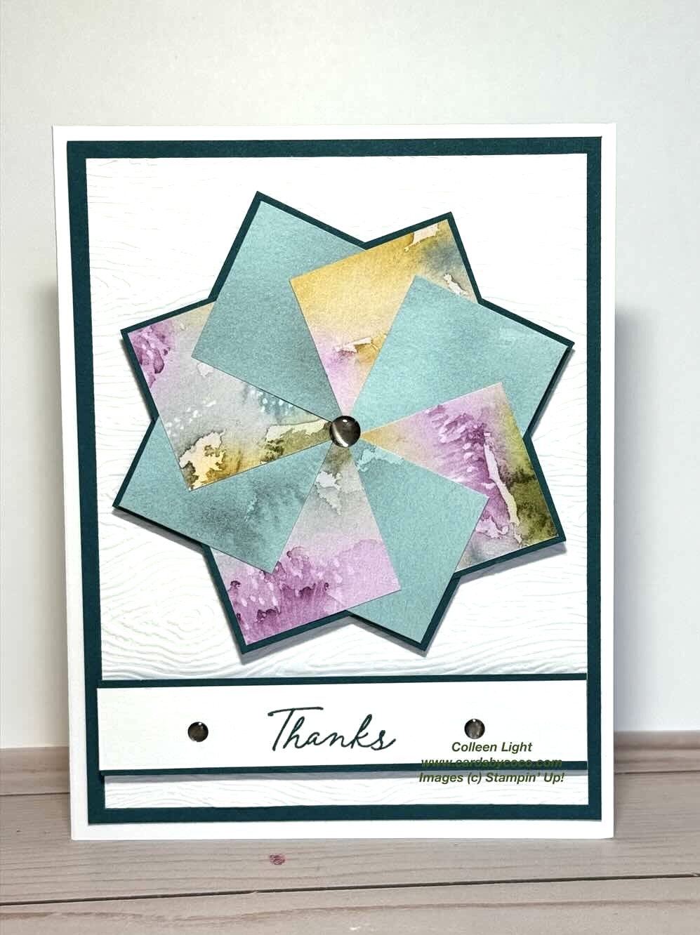 Let's Make a Pinwheel Handmade Card - cardsbycoco