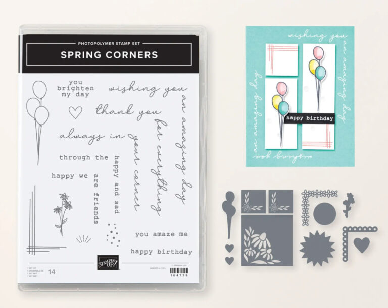 Spring Corners Handmade Friendship Card - cardsbycoco