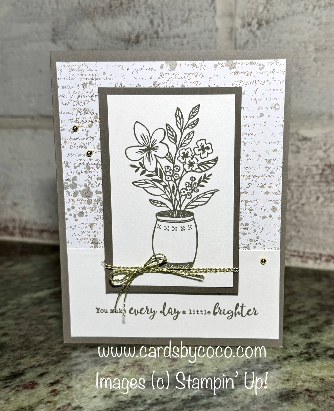 Make a Handmade Card using the Everyday Details Stamp Set - cardsbycoco